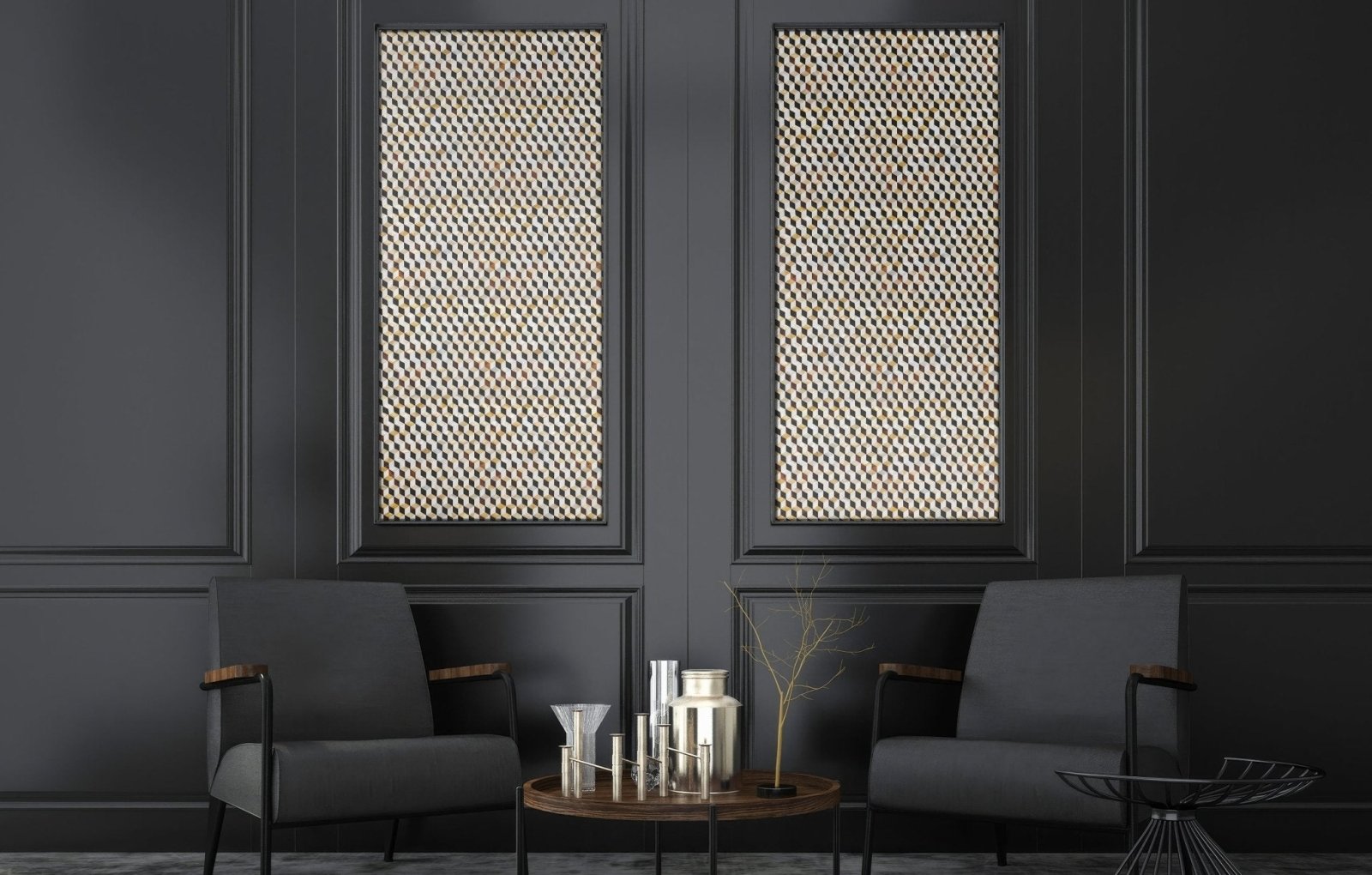 3D Golden Cube from Hyperion Tiles