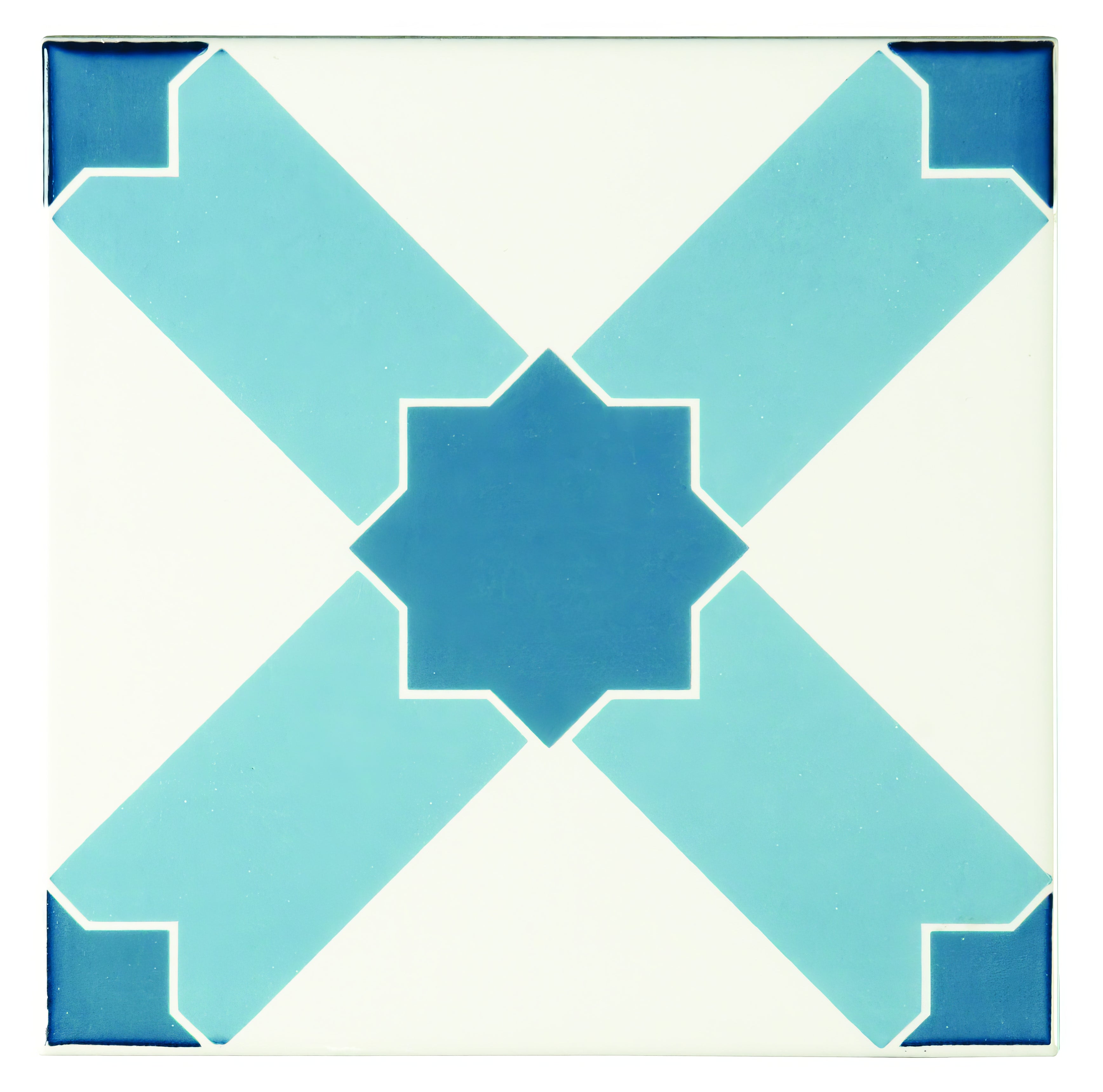 Odyssey Blue Tapestry Tiles - Chambray on White – Hyperion Tiles