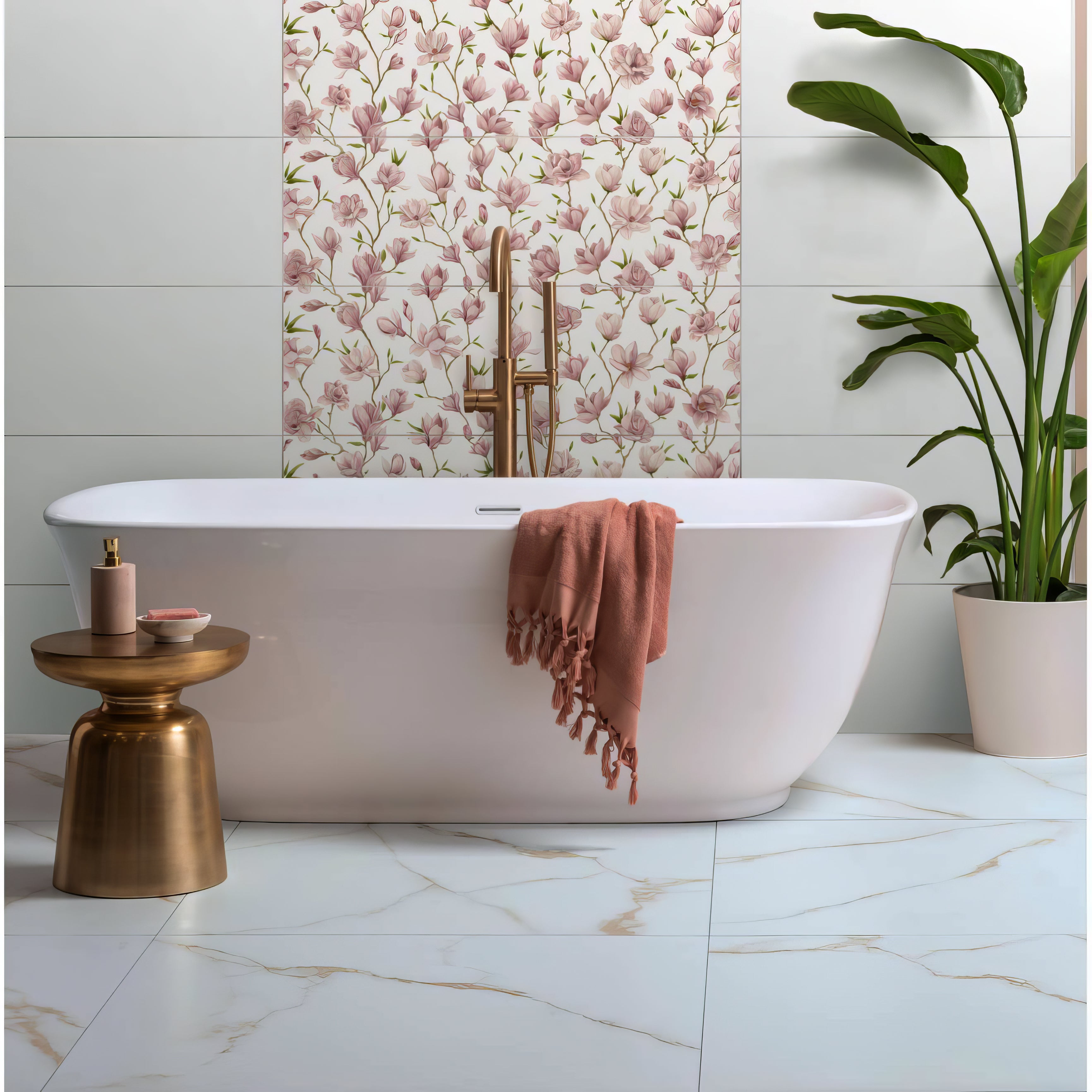 English Garden Magnolia Single Tile - Hyperion Tiles
