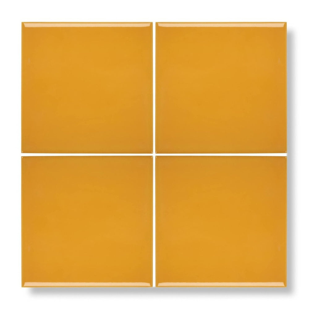 Fired Earth Acapulco Yellow City | Hand-Painted Wall Tile 10x10cm