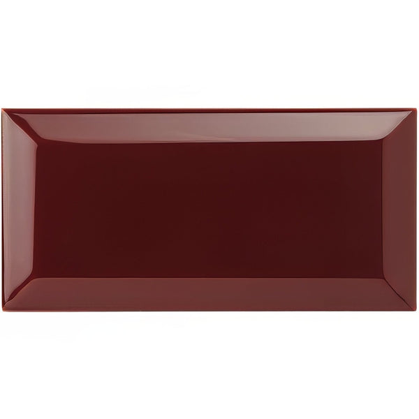 Burgundy Metro Bevelled Tile from Hyperion Tiles