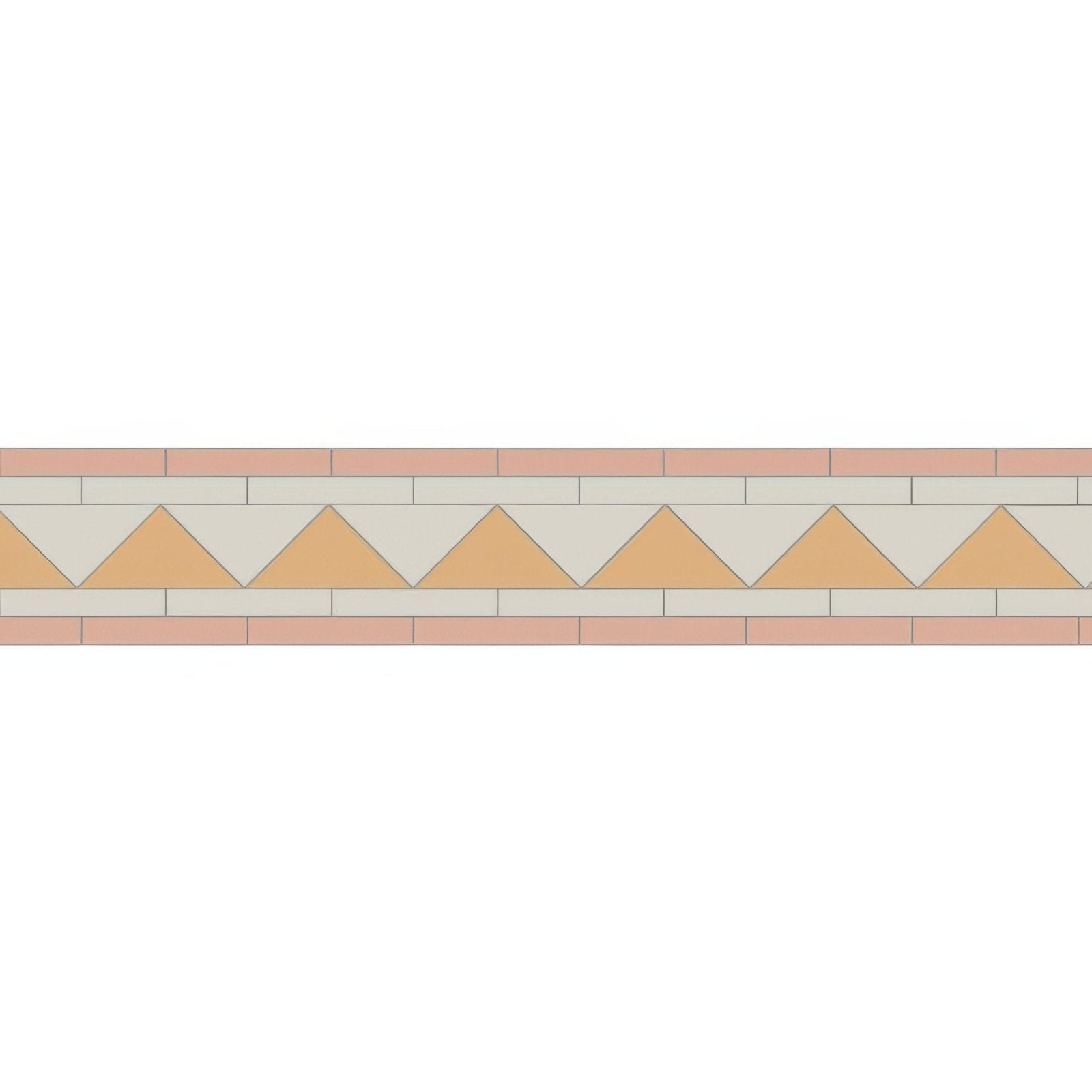Byron Carnation Pink Dover White Old London Tile Border