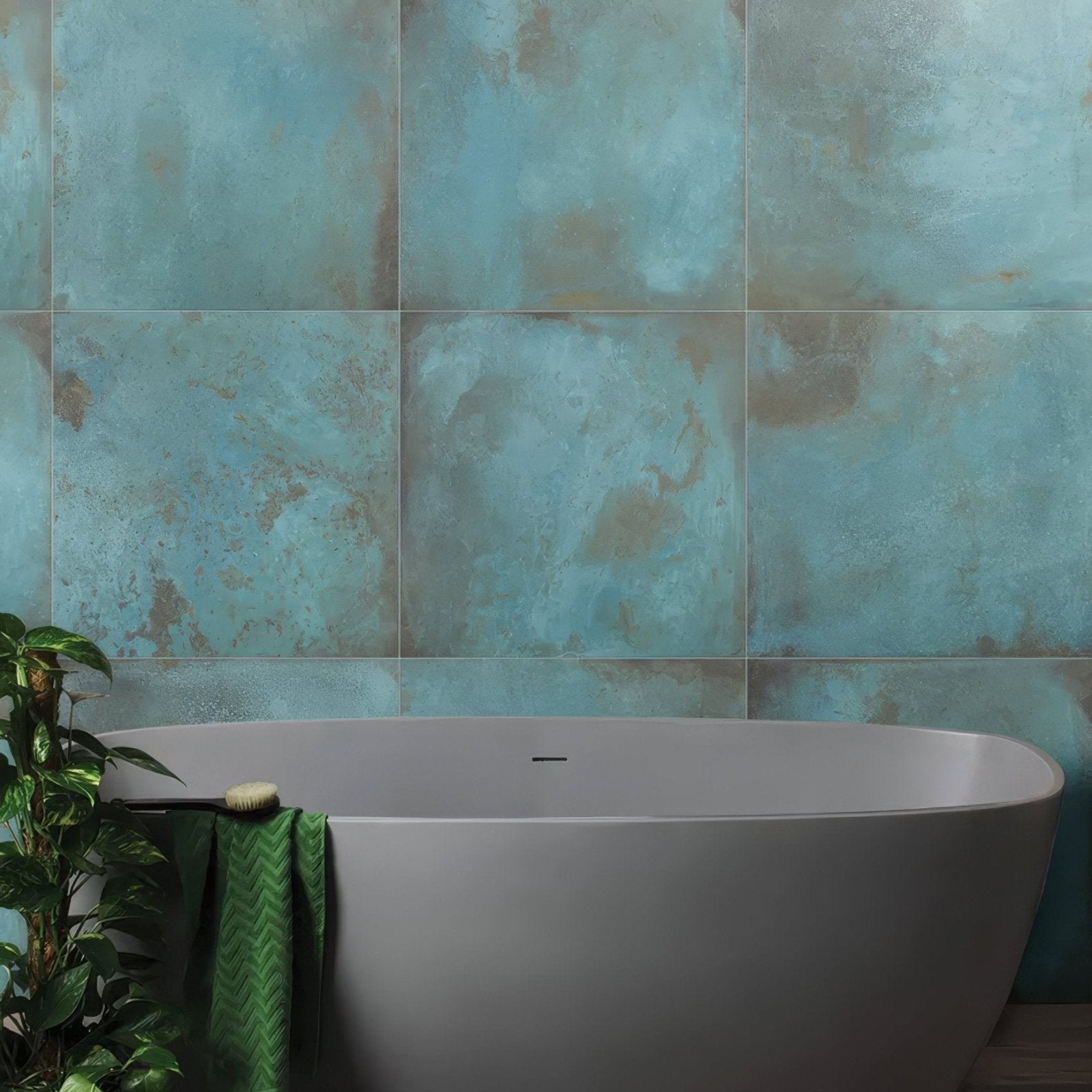 Chemistry Porcelain Verdigris 60 x 60cm from Hyperion Tiles