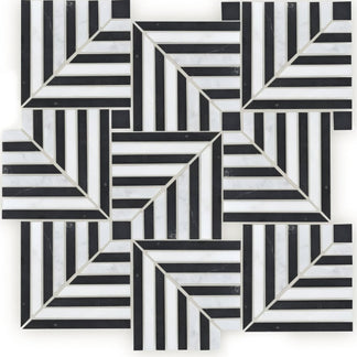 Fired Earth Chequers Court Deco Mosaic Marble Tile