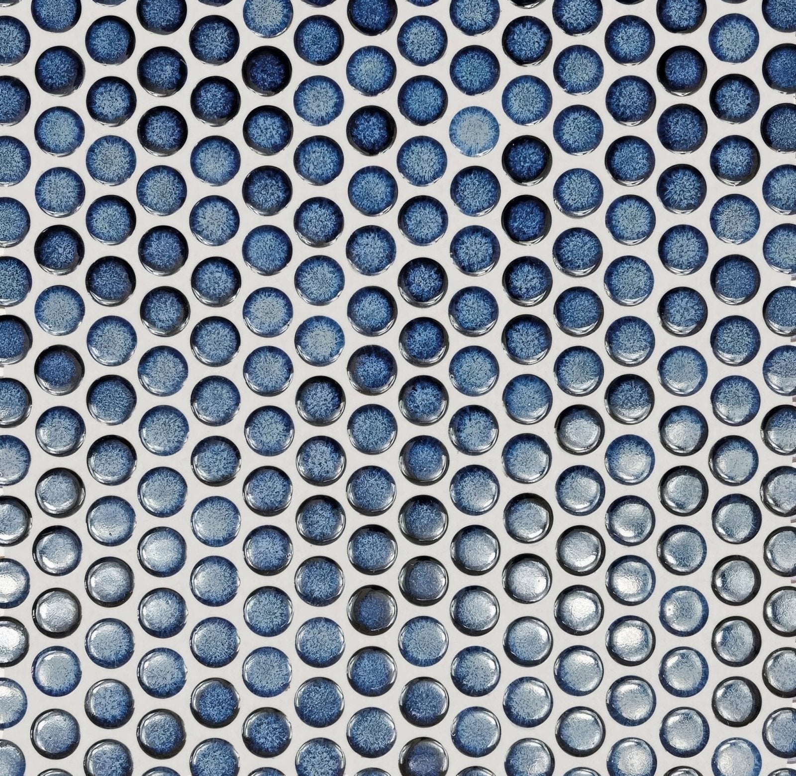 Copenhagen Penny Round Blue Mosaic from Hyperion Tiles