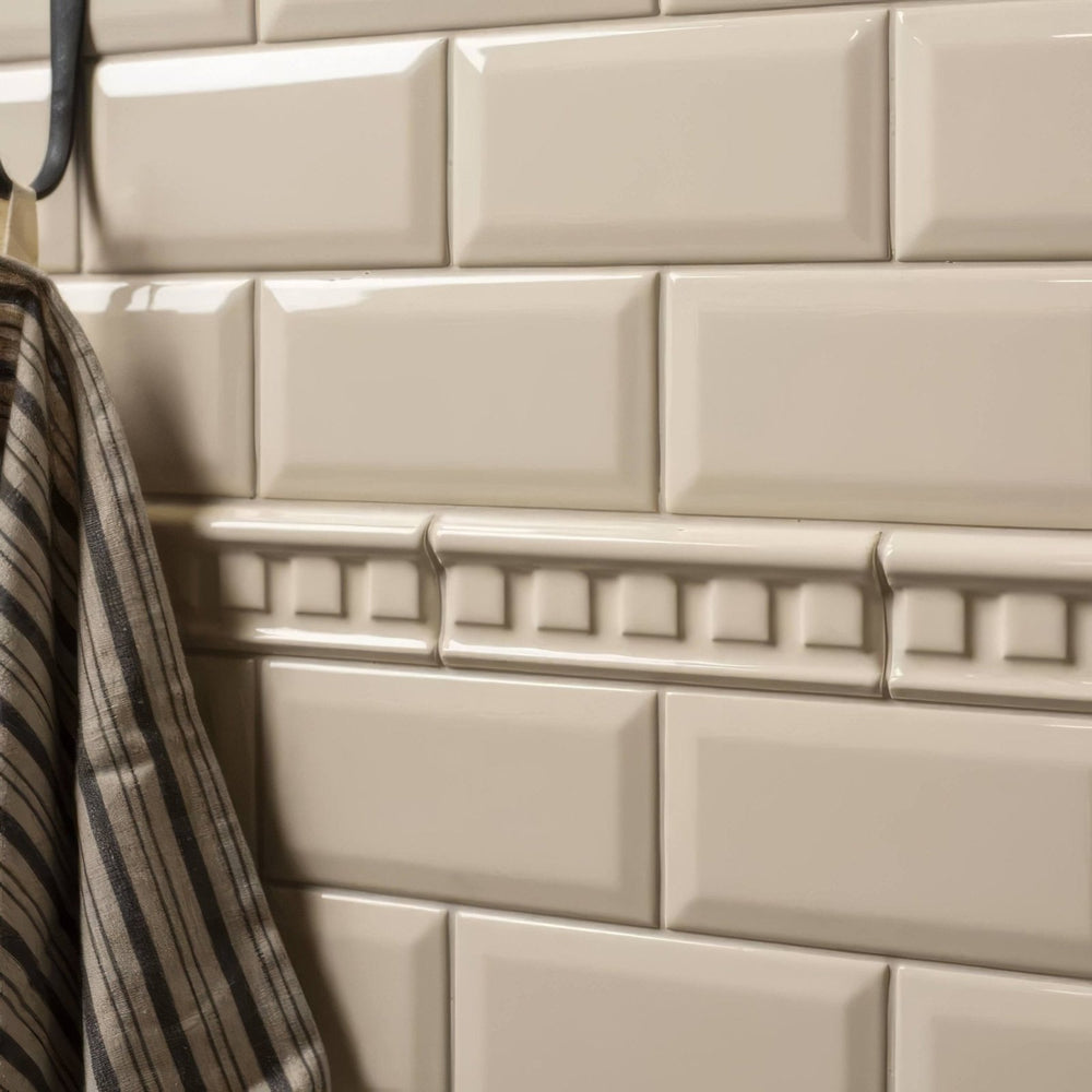 County White Metro Bevelled Tile from Hyperion Tiles
