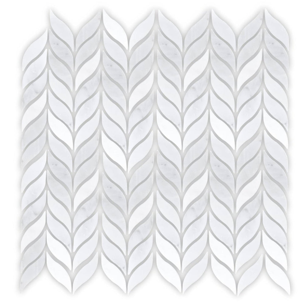 Fired Earth East Hampton Willow Leaf Marble Mosaic | Hyperion Tiles