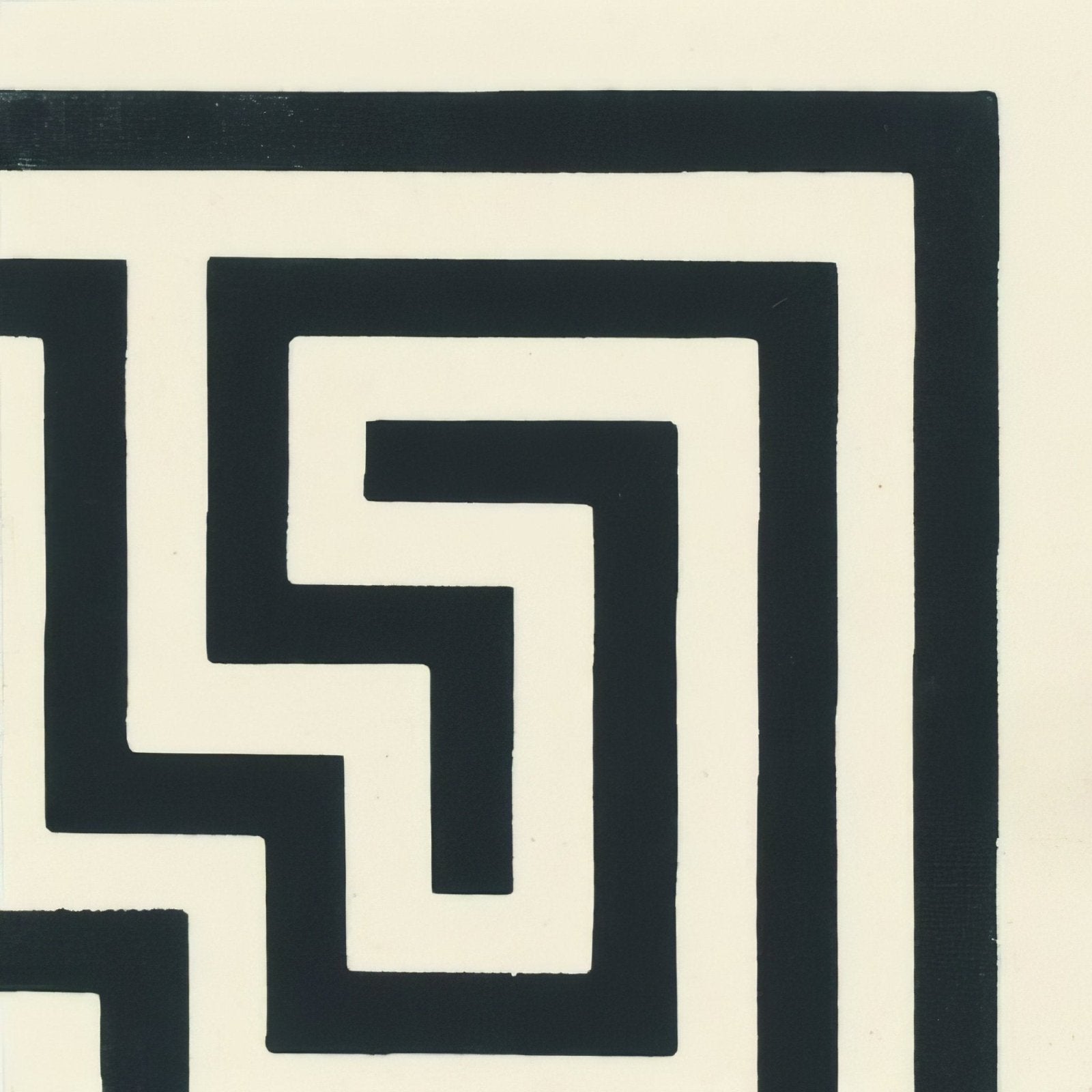 Greek Key Corner Black on White from Hyperion Tiles