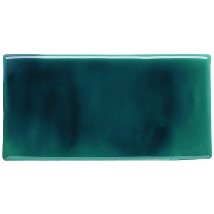 Jade Half Tile - Green Gloss Ceramic 127x64x10mm – Hyperion Tiles