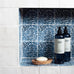 Kelmscott Emery Blue Patterned Tile from Hyperion Tiles