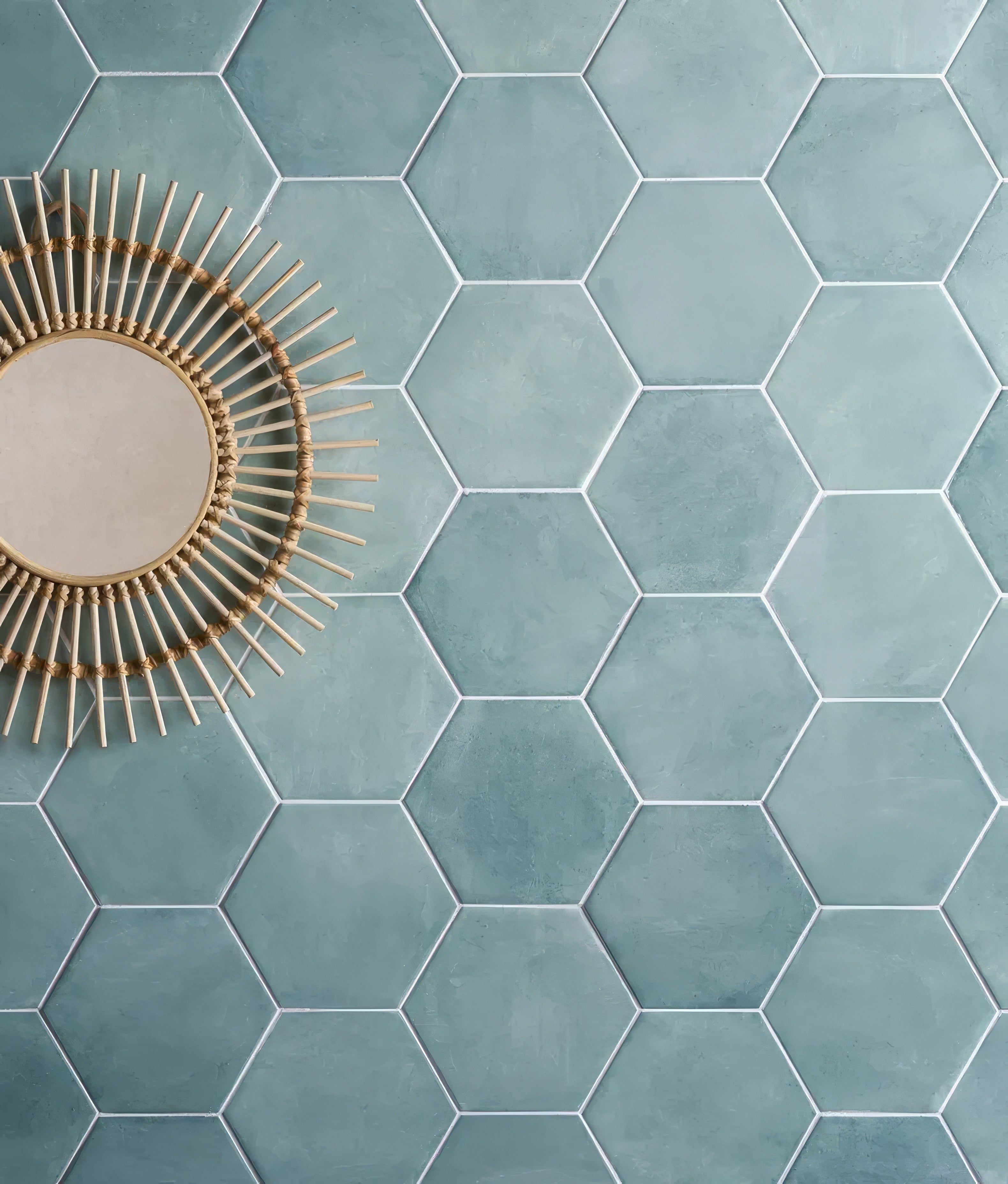 Medina Hexagon Porcelain Salvia - Hyperion Tiles