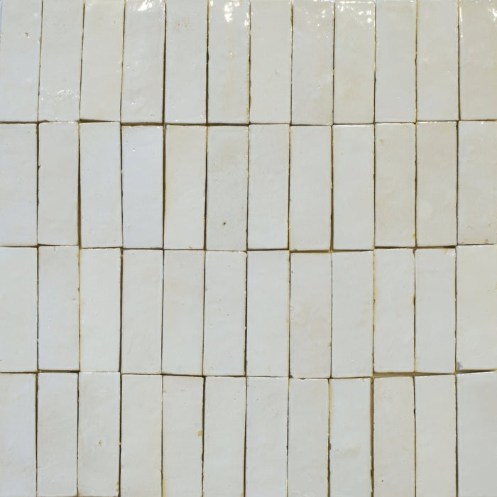 Medina Pure White Zellige Rectangle from Hyperion Tiles