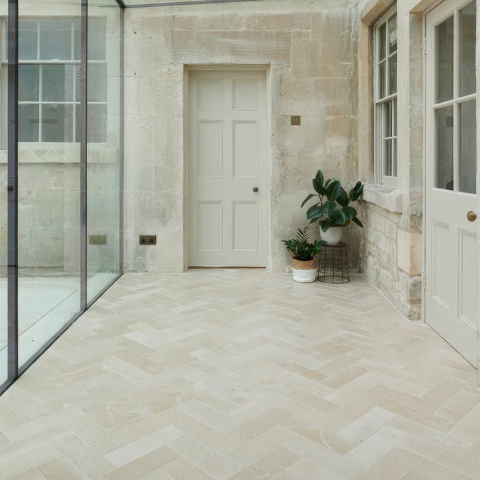 Buscot Limestone Brick Velvet Finish from Hyperion Tiles