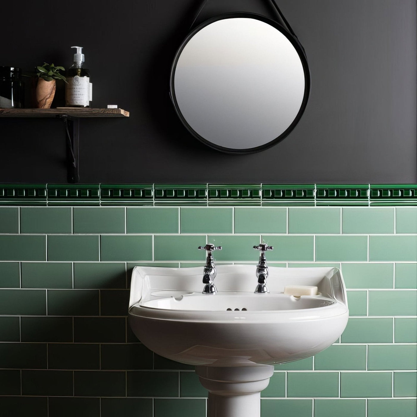 Victorian Green Dentil Moulding from Hyperion Tiles