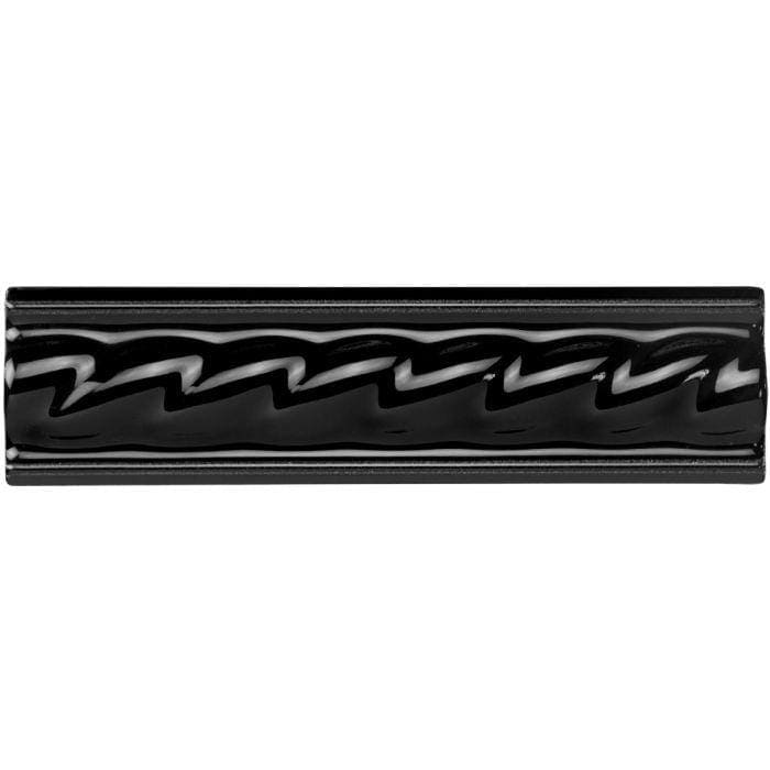 Jet Black Rope Moulding - Hyperion Tiles