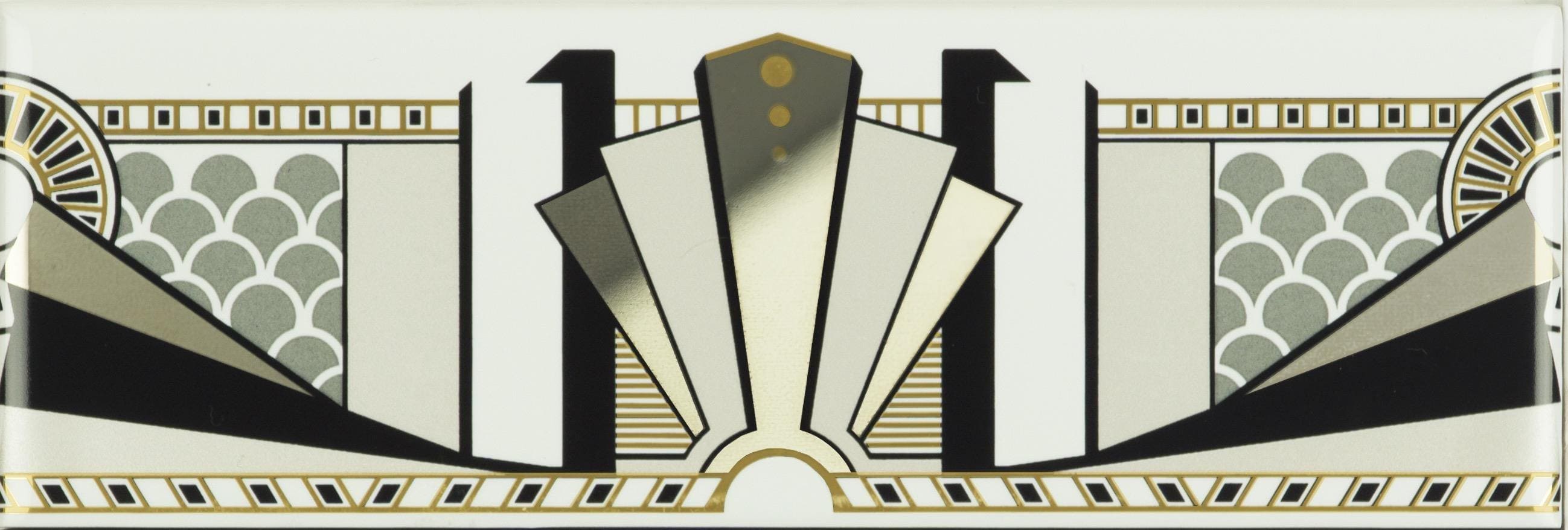 Original Style Manhattan Border Tile - Gold - Hyperion Tiles