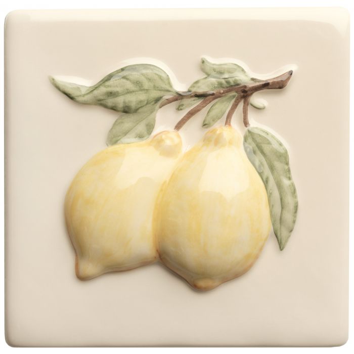 Summer Fruits Lemon Handpainted Tile - Hyperion Tiles